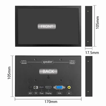 laptop 7 Inch Mini TFT Monitor 1024x600 high pixel LCD Screen Display ...
