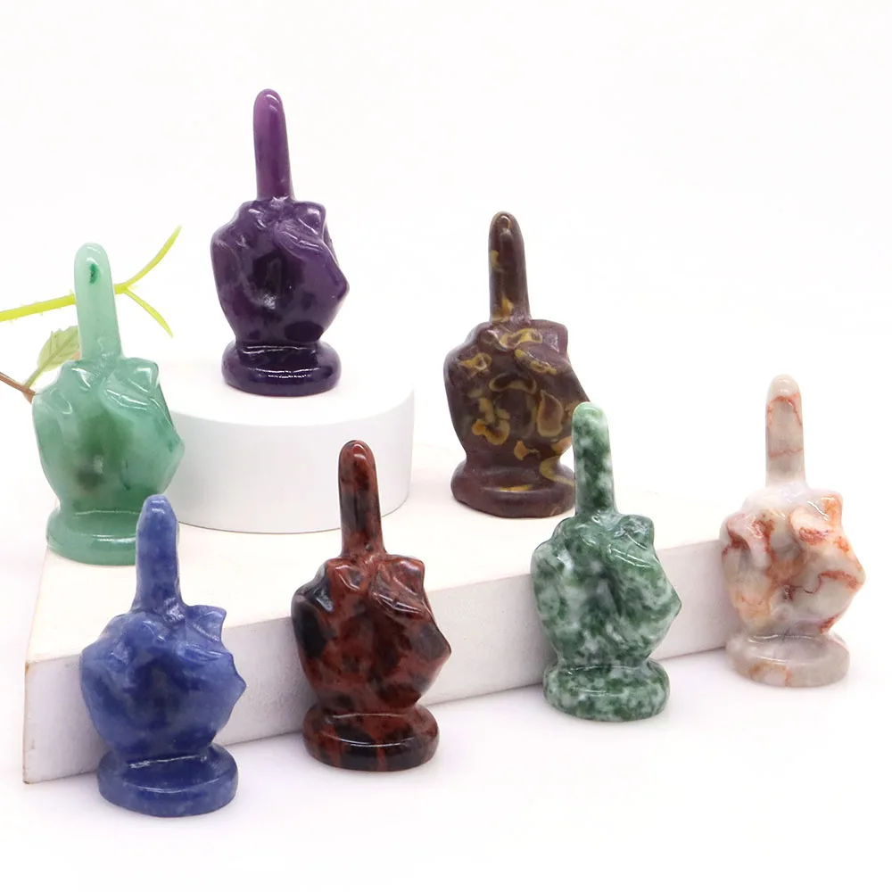 2-Hand-Middle-Finger-Statue-Natural-Stone-Crystal-Reiki-Healing-Carved ...