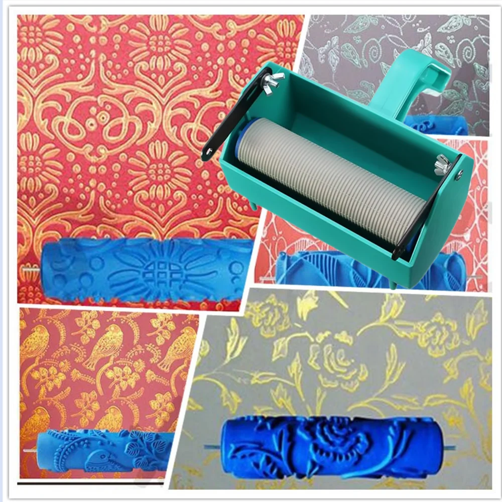 7-inch-Monochrome-Suit-3D-Rubber-Wall-Decorative-Paint-Roller-Handle ...