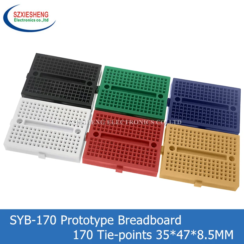 1PCS SYB-170 Mini Solderless Prototype Breadboard 170 Tie-points 35*47 ...