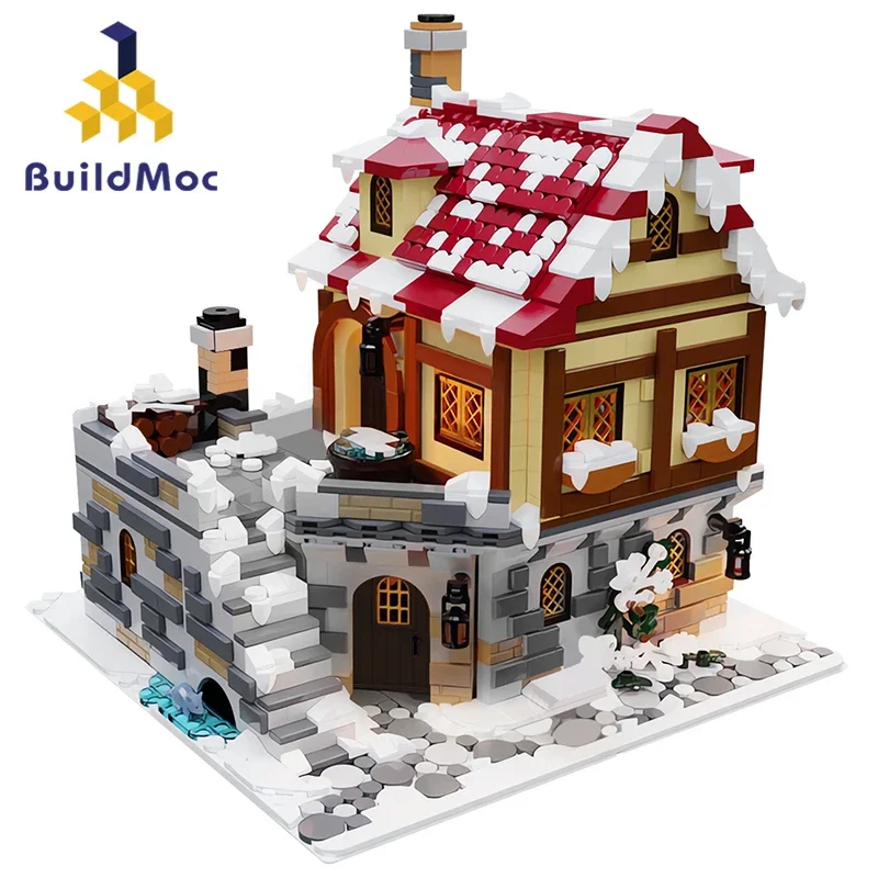 MOC-Christmas-House-Building-Blocks-Sets-Winter-Snowhouse-Architecture ...
