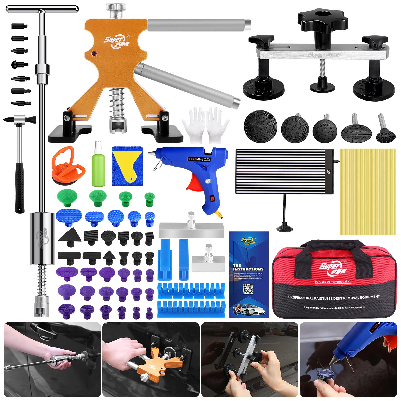 PDR Auto Paintless Body Dent Removal Kits Car Dent Repair Tools ...