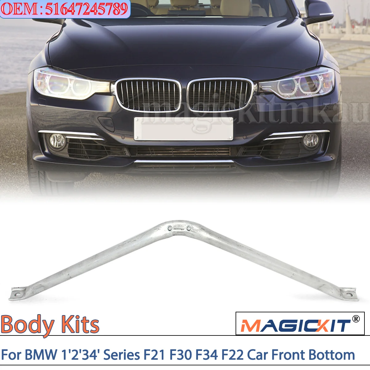 MAGICKIT Front V Barce Support Bracket 51647245789 For BMW 1'2'34 ...