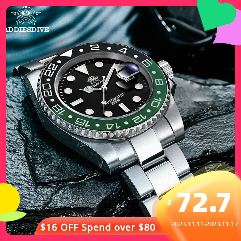 ADDIESDIVE-reloj-autom-tico-de-acero-inoxidable-para-hombre-cron-grafo ...