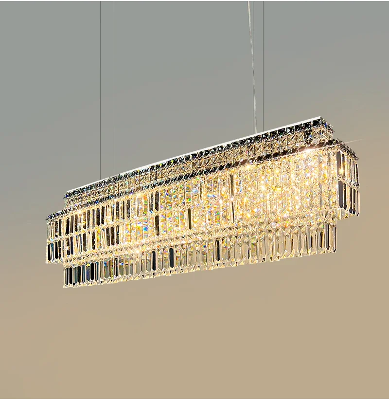 Valencia Rectangle LED Crystal Chandelier – NYRALONDON