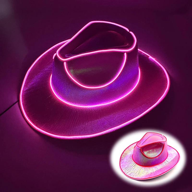 Luminous-Fedora-Hat-Gentleman-Performance-Jazz-Cap-LED-Glow-Top-Hat ...