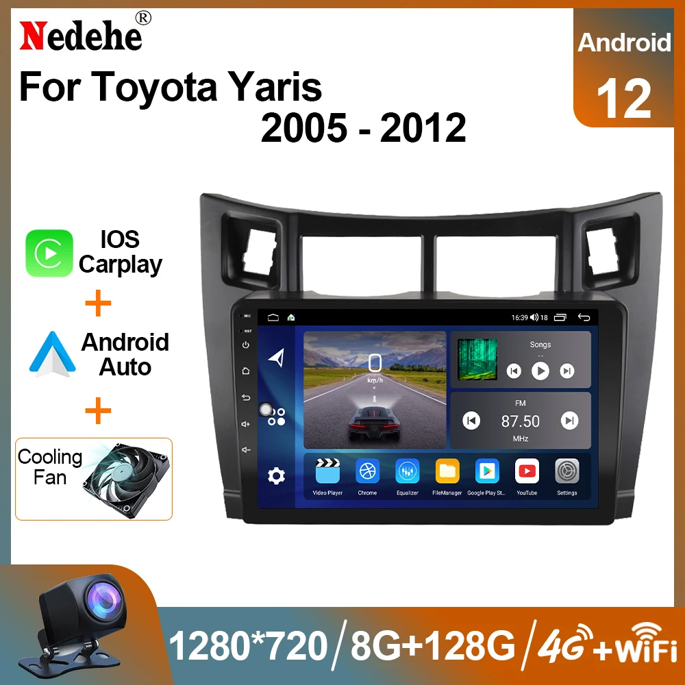 Car-Radio-Android-Auto-Multimedia-Player-For-Toyota-Yaris-2007-2012-GPS ...