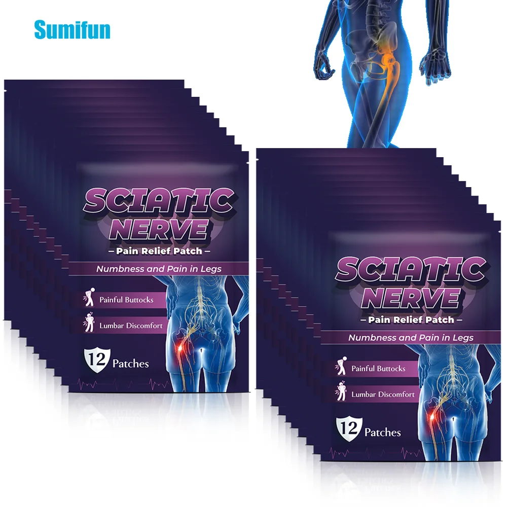 12-240Pcs-Sumifun-Sciatic-Nerve-Pain-Relief-Patch-Treat-Hip-Neuralgia ...