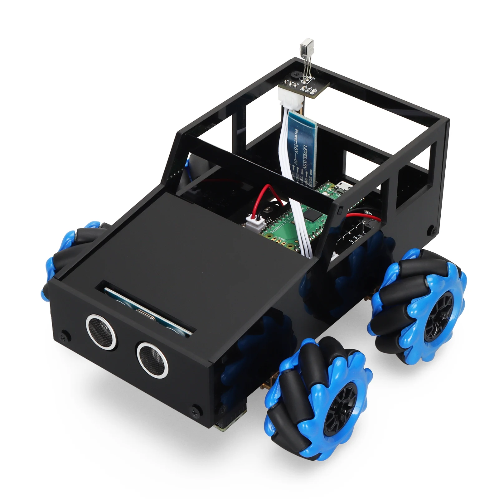 Kit de coche Robot inteligente 4WD para Arduino, programación de arranque con rueda Mecanum, Kit ...