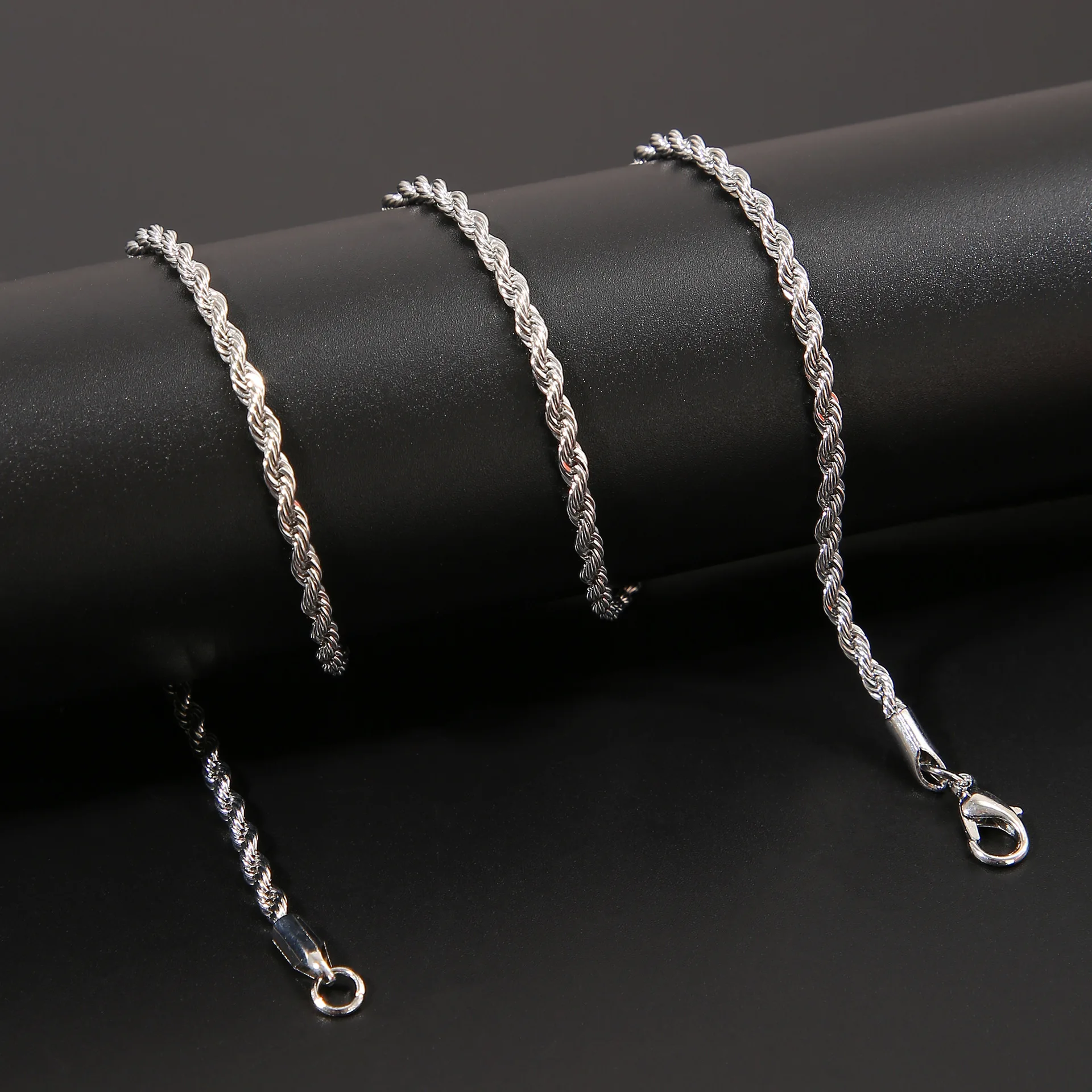 Classic Cuban Stainless Steel Rope Chain - Men's Improvement