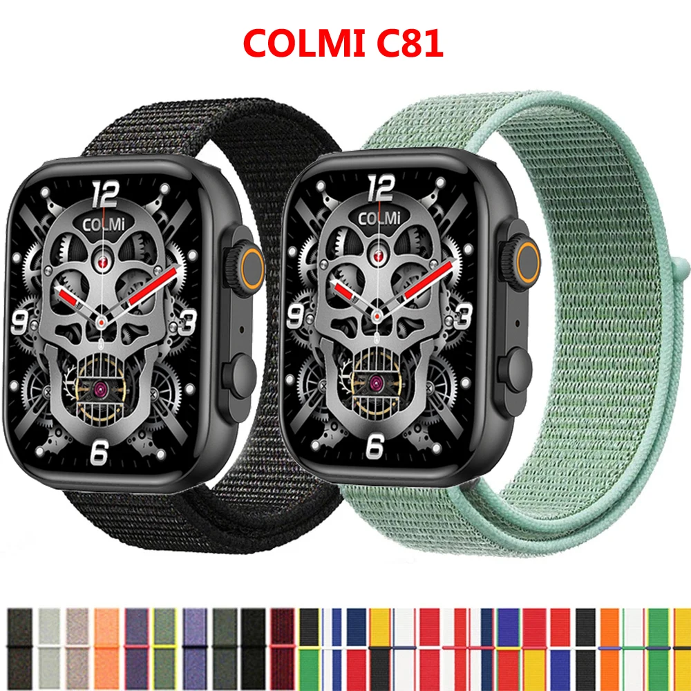 22mm-Nylon-Loop-Strap-for-COLMI-C81-P71-P68-P60-Smartwatch-Replacment-Bracelet-Sport-Watchband ...