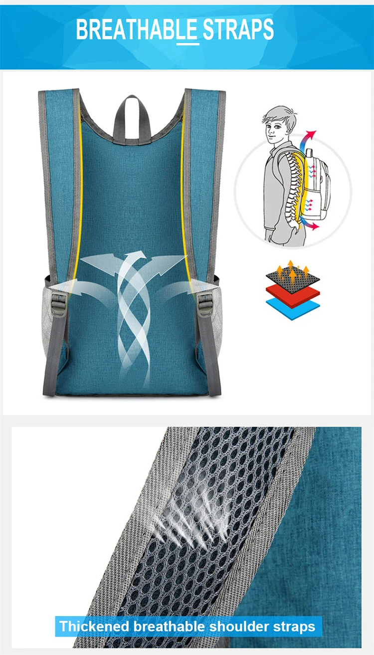 20L Lightweight Portable Foldable Backpack,Waterproof Folding Bag ...
