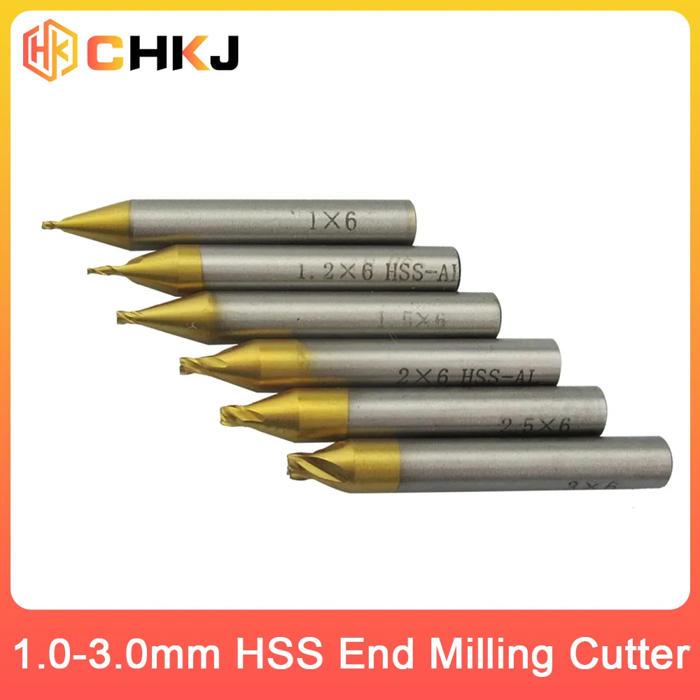 CHKJ High Quality 1.0-3.0mm HSS Titanium End Milling Cutter Engraving ...