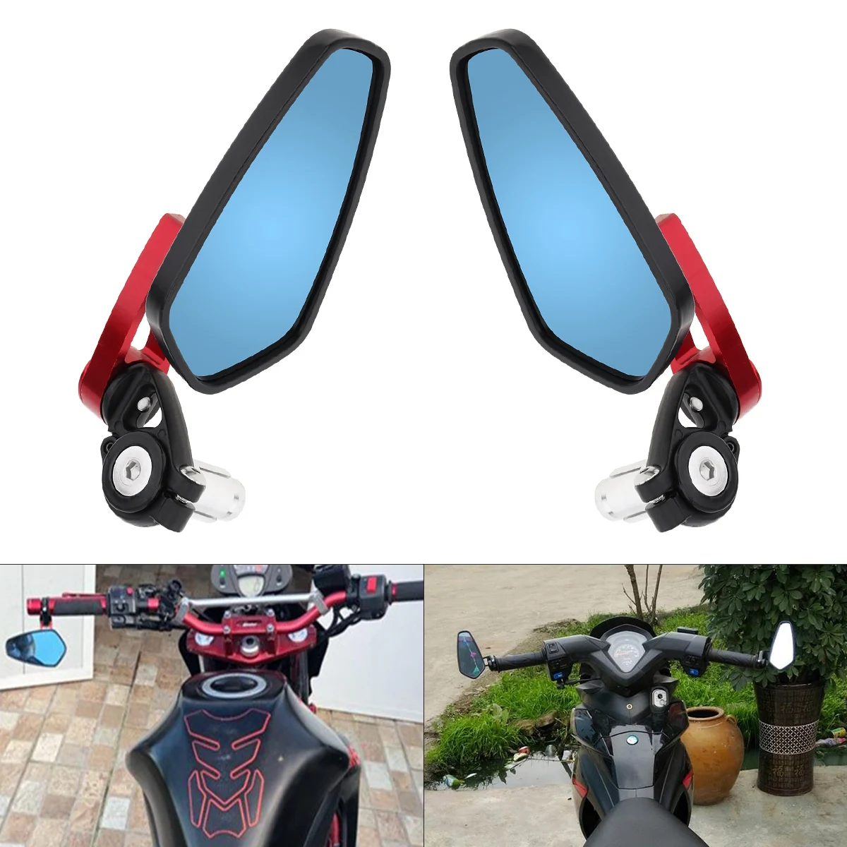 Motorcycle-Rearview-Mirror-Reflector-Universial-Motorcycle-Aluminum-Bar ...