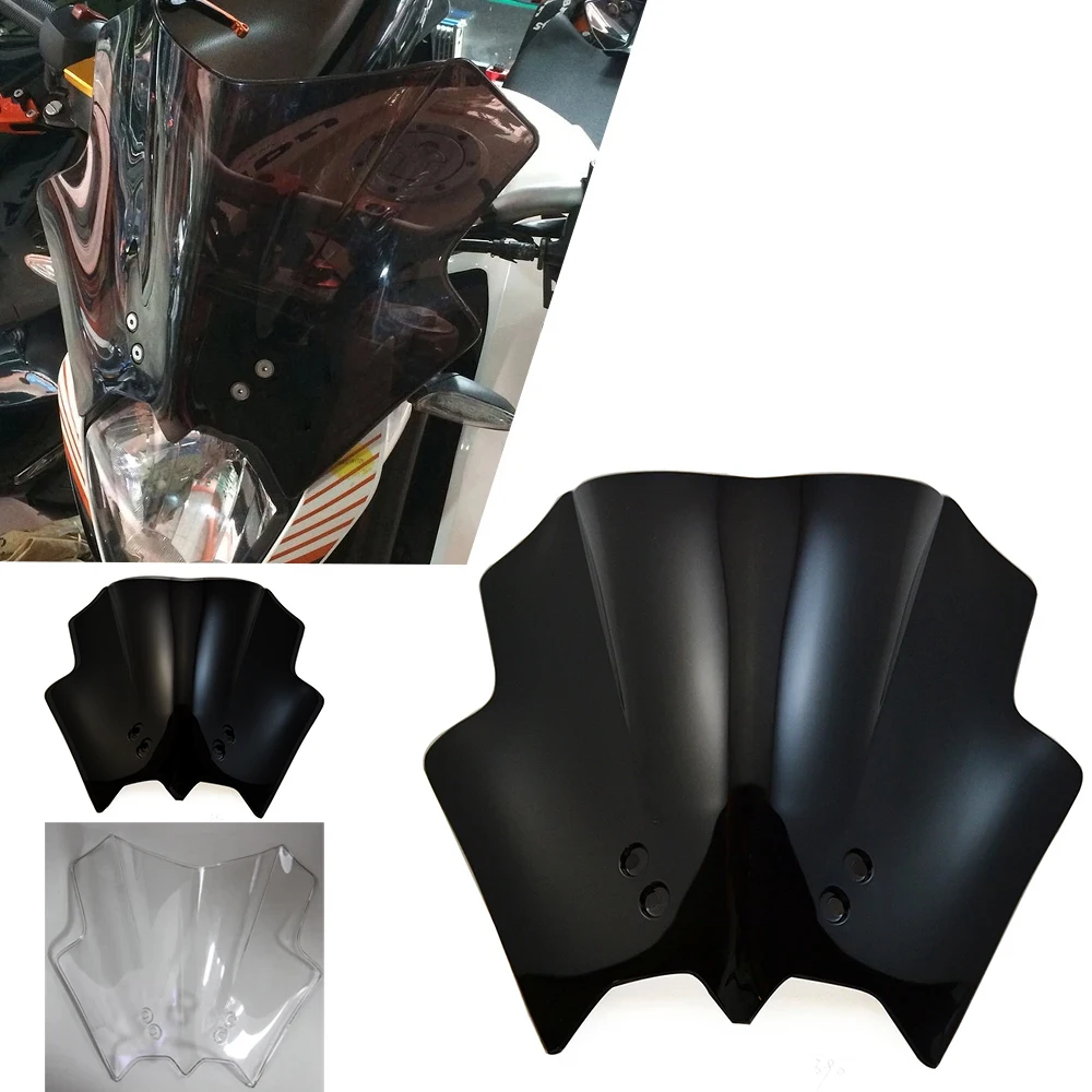 Motorcycle-Front-Windshield-Windscreen-Double-For-KT-M-DUKE-125-200-390 ...