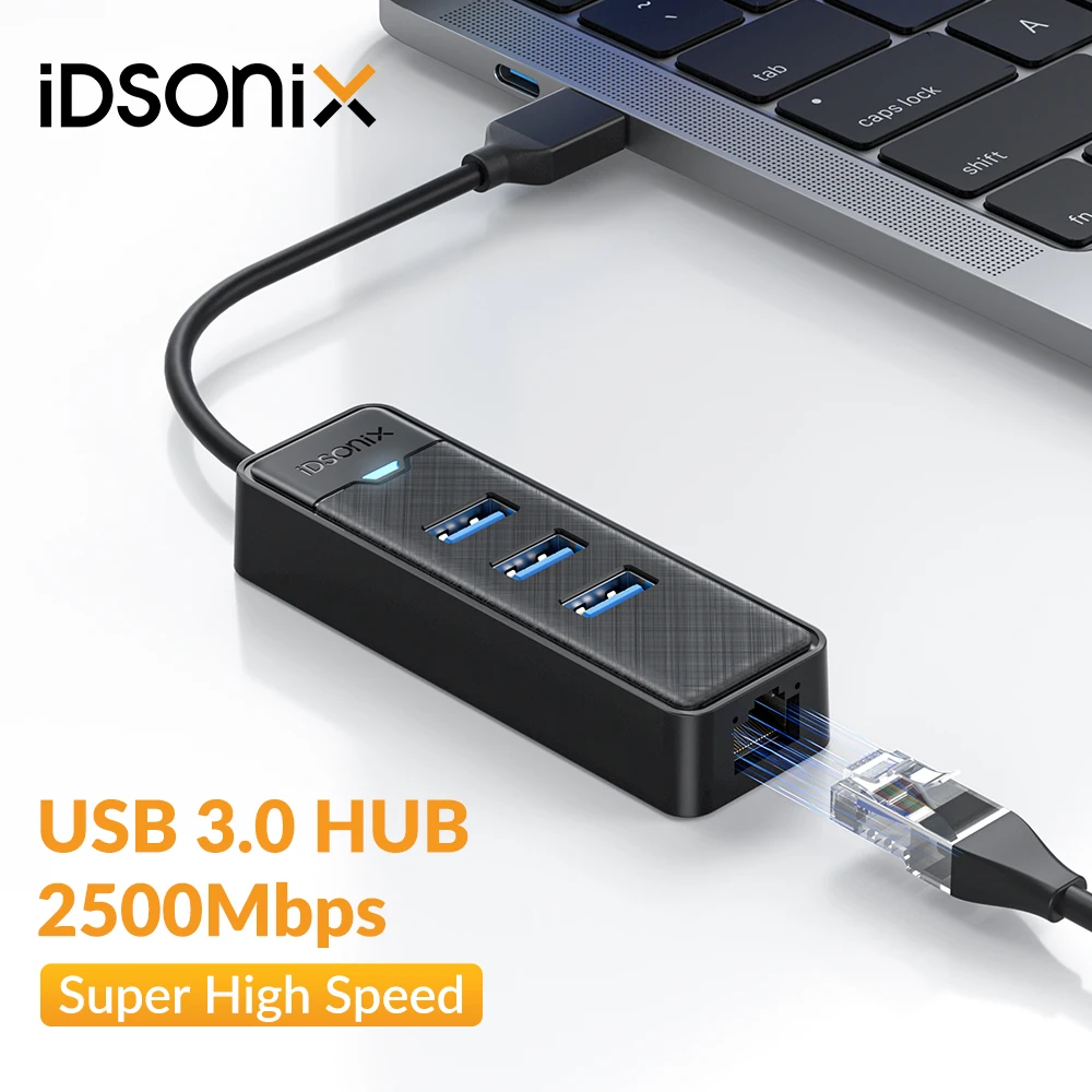 iDsonix Type C HUB USB 3.0 Multi USB Splitter With 2500Mbps Ethernet ...