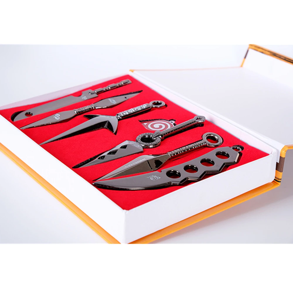 Anime Naruto Uzumaki Sasuke Kakashi Shuriken Arms Kunai Ninja Weapon ...