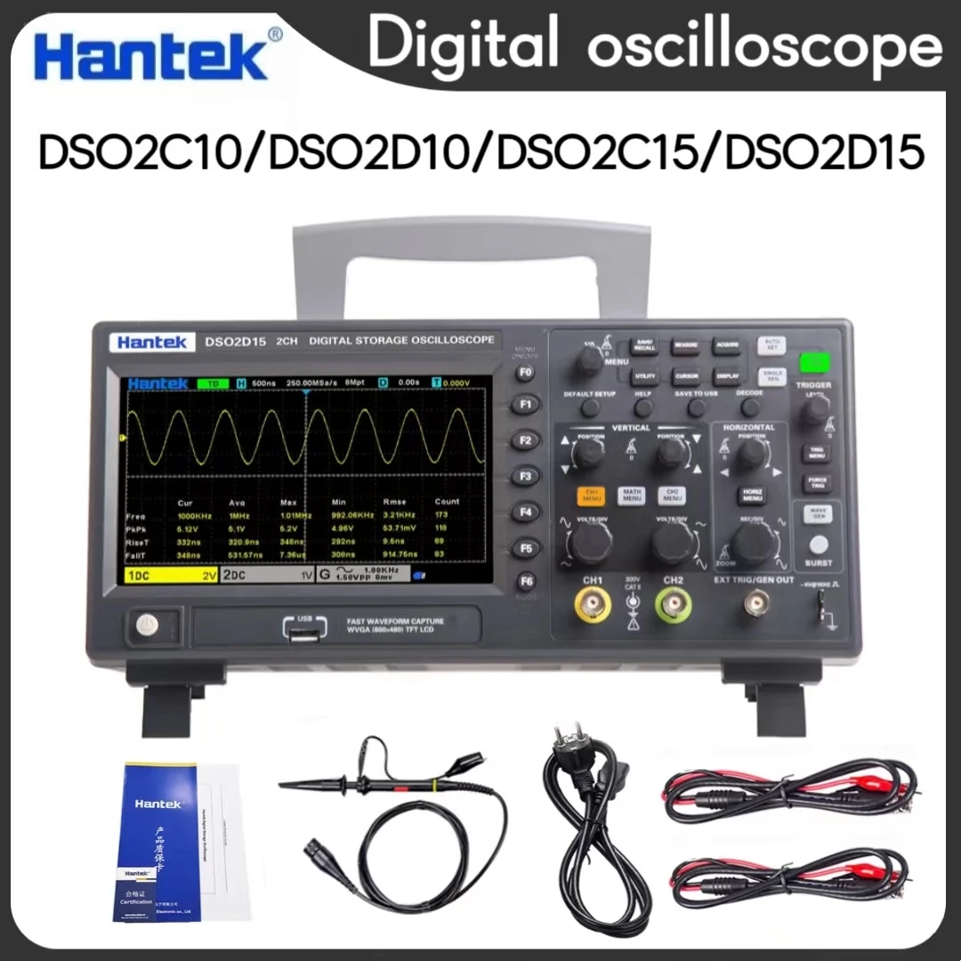 HanTek Digital Oscilloscope DSO2D15 USB Oscilloscope, Multimeter Tester ...