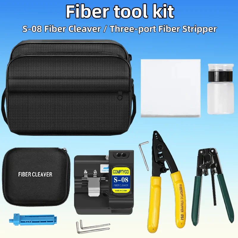 FTTH-Fibra-ptica-Tool-Kit-S-08-Cleaver-CFS-3-Alicate-De-Decapagem-De ...