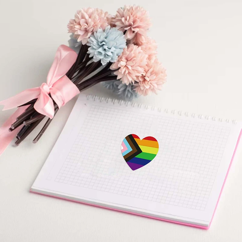 500pcs-roll-Heart-Shaped-Stickers-LGBTQ-Love-Rainbow-Gay-Scrapbooking ...