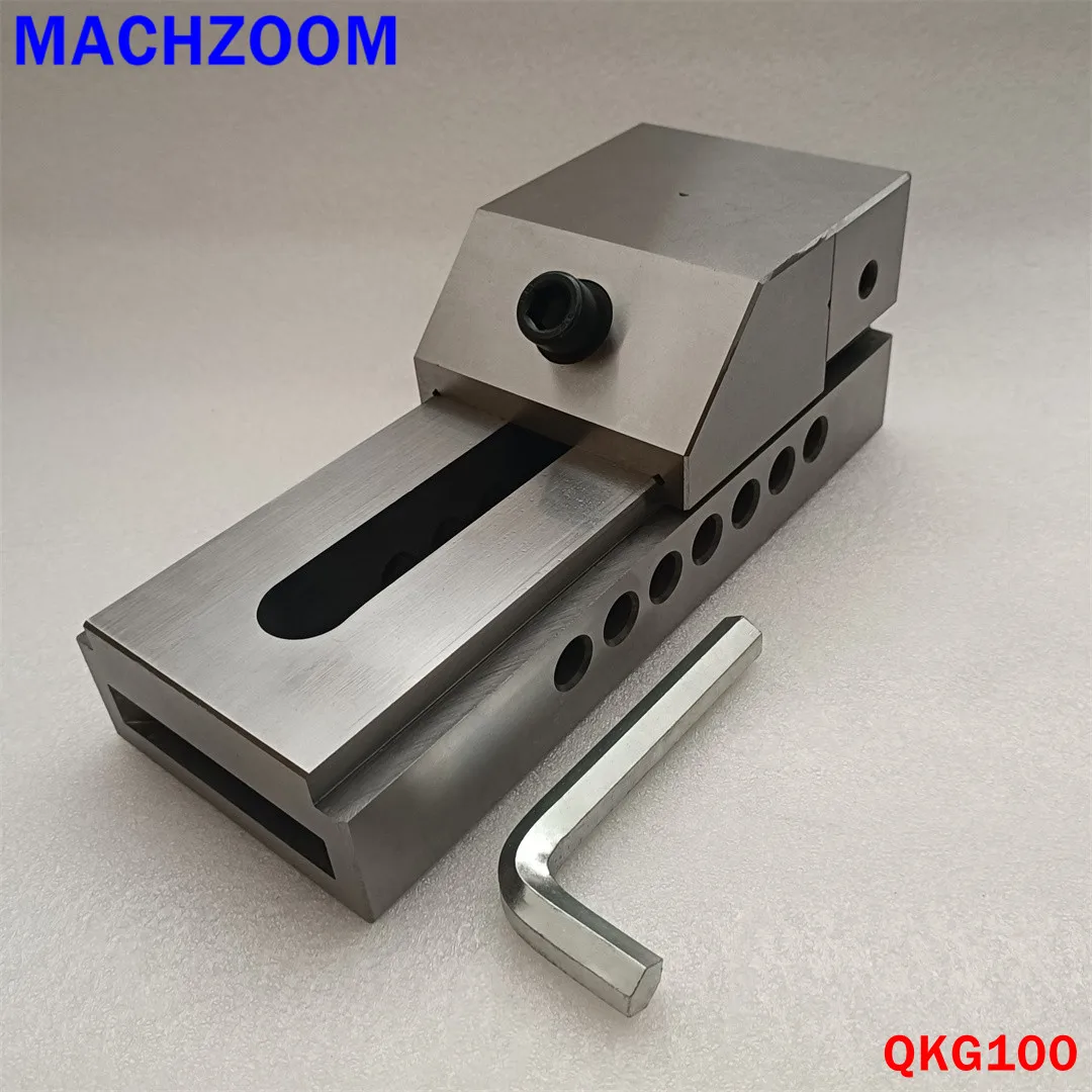 High Precision 0.005mm/100mm QKG100 Flat-Nose Precision Bench Vise for ...