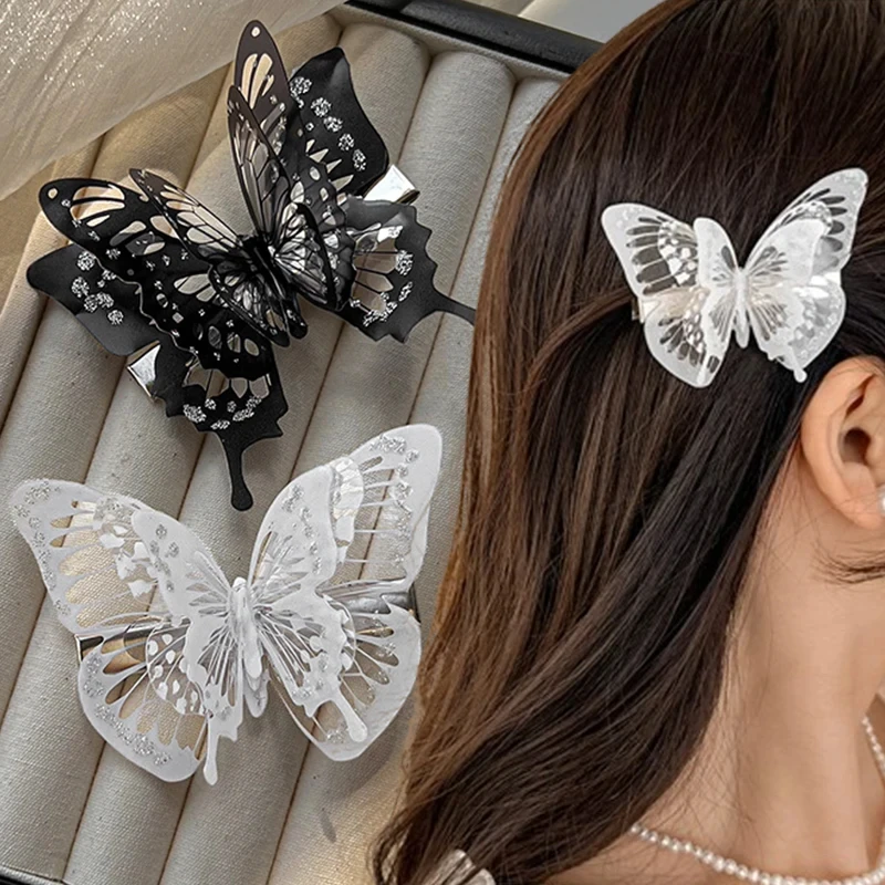 Elegant 3D Butterfly Hair Clip Movable Butterfly Shaped Hair Clips ...