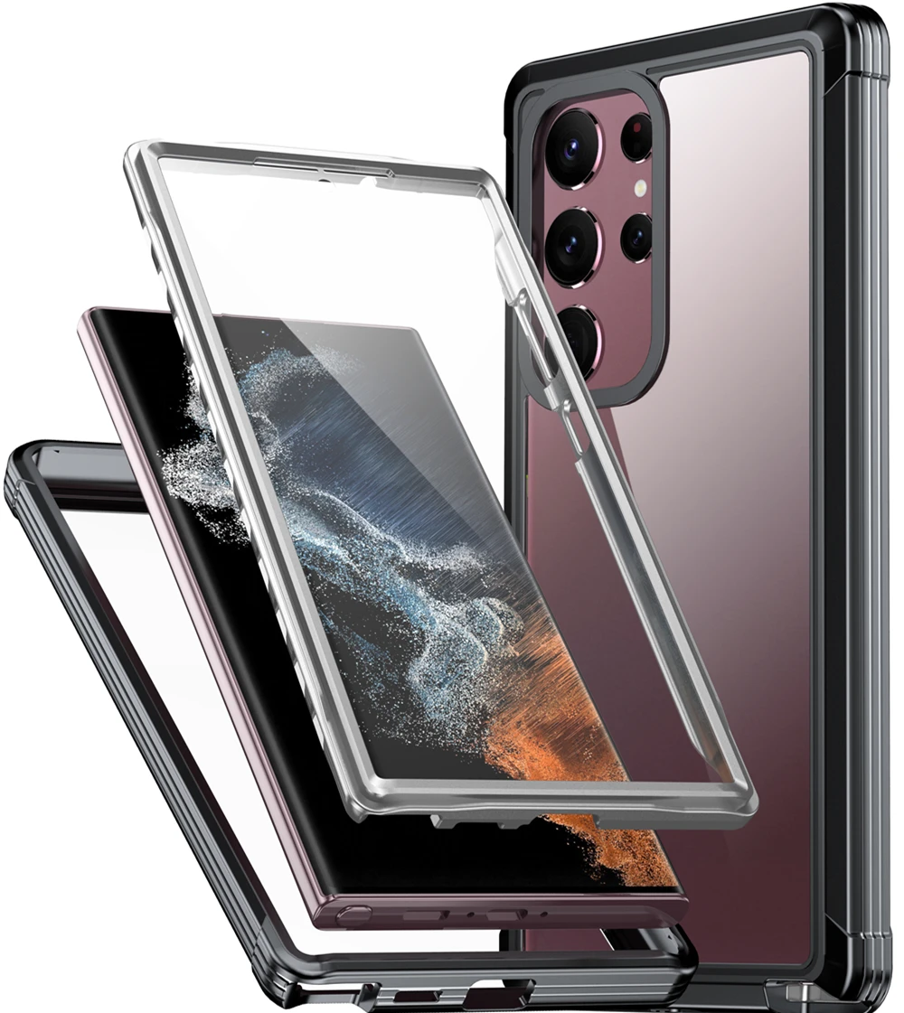 Shockproof-Clear-Back-Case-for-Samsung-Galaxy-S23-Ultra-S23-Plus-S22 ...
