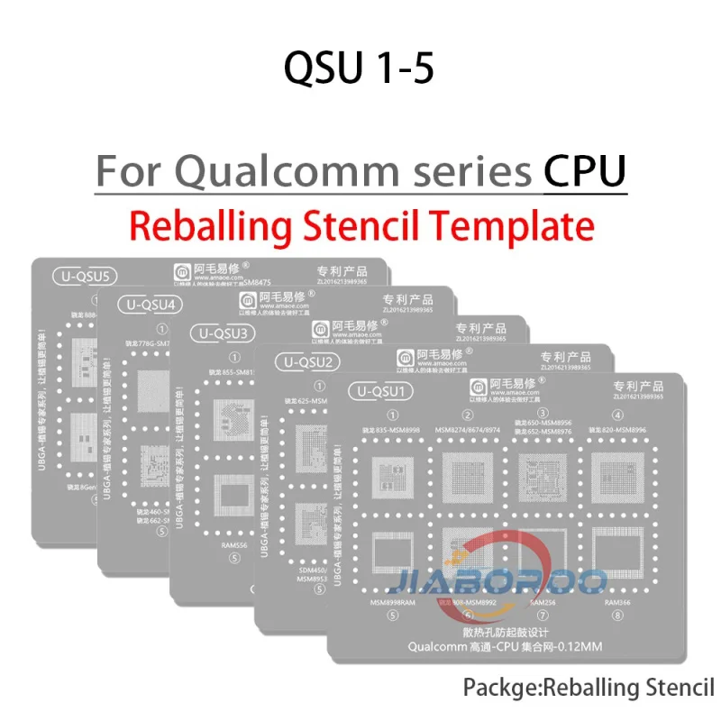 U-QSU1-5 6 BGA Reballing Stencil For Qualcomm series CPU SM8350 SM8250 ...