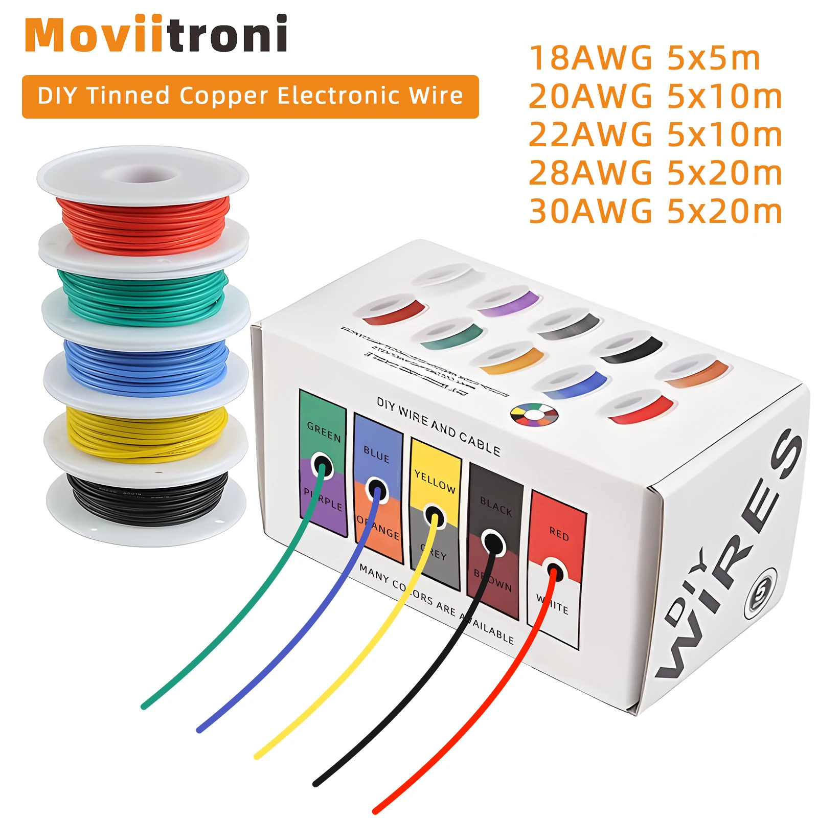 AWG-Fio-de-Conex-o-El-trica-de-Silicone-Cabo-de-Jumper-El-trico-Fio ...