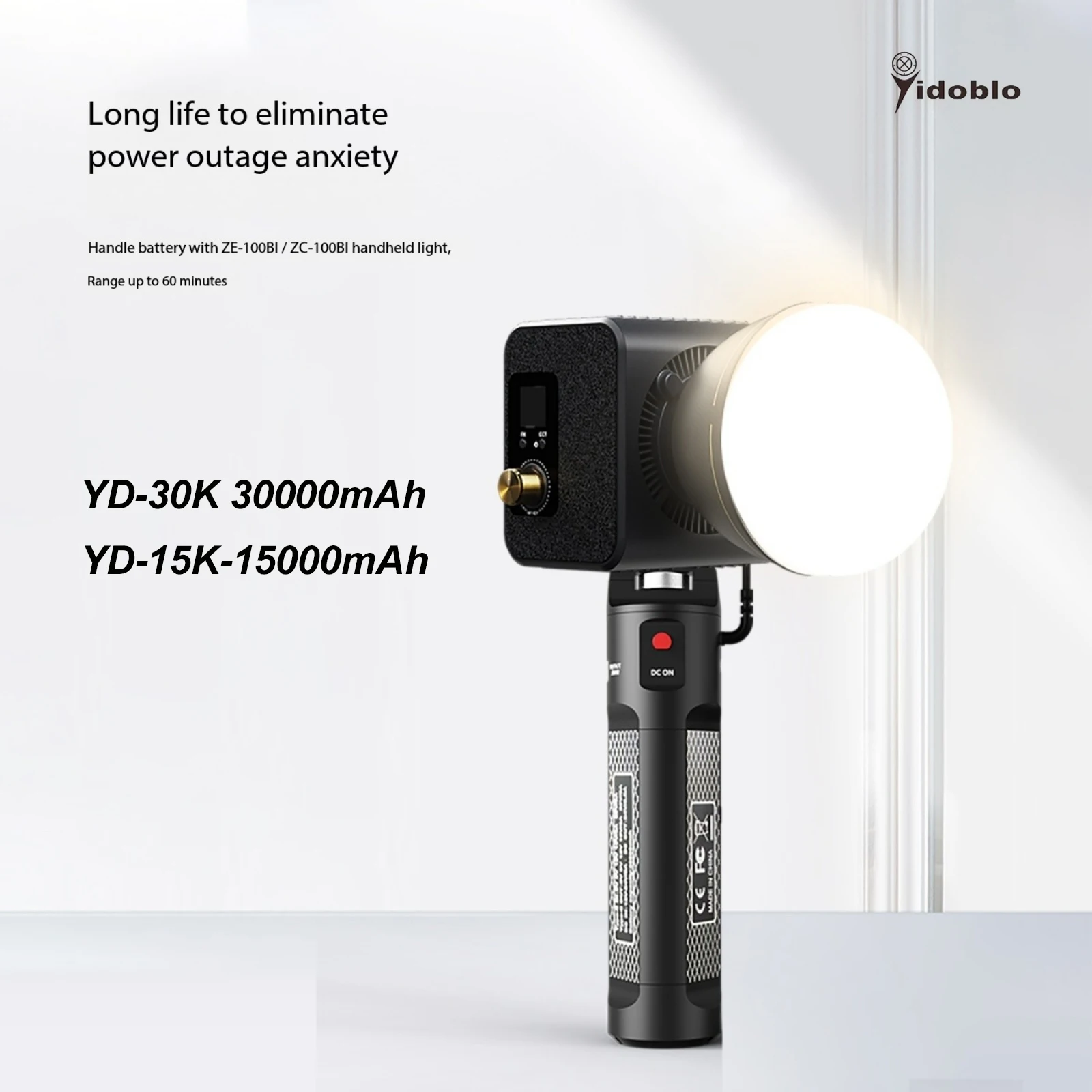 Yidoblo Power Bank Hand Grip 30000mAh/15000mAh Support DC Fast Charging ...