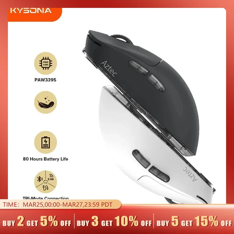 Kysona-Aztec-PAW3395-Wireless-Gaming-Mouse-55g-Ultra-Light-26000DPI-6 ...