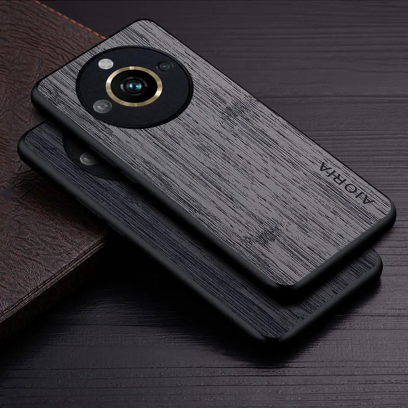 Case-for-Realme-11-Pro-Plus-5G-funda-bamboo-wood-pattern-Leather-phone ...