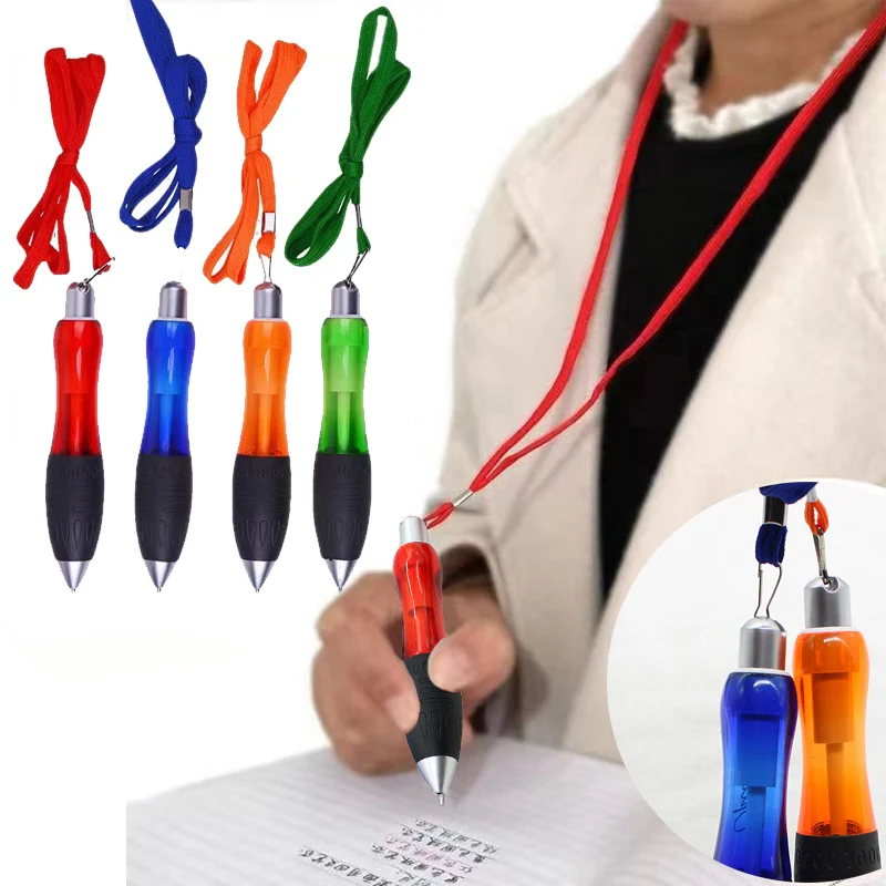 Anti-Loss-Ballpoint-Pens-With-Safety-Neck-Rope-Lanyard-Portable-Black ...
