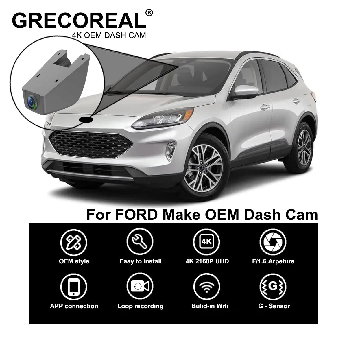 For-Ford-Edge-Explorer-Focus-Kuga-Escape-Maverick-Dash-Cam-Dashcam-Car ...