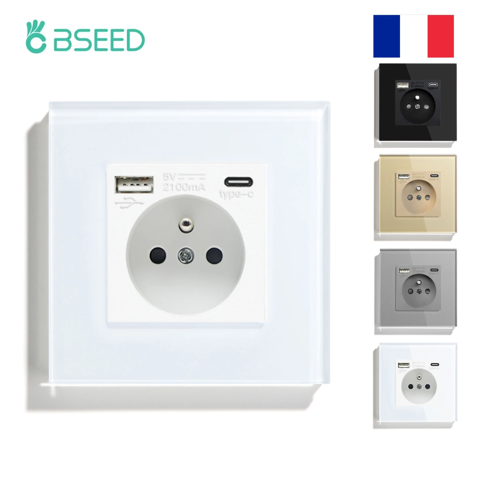 BSEED-Type-C-Interface-Outlet-Wall-French-Socket-With-USB-Charge-Port ...