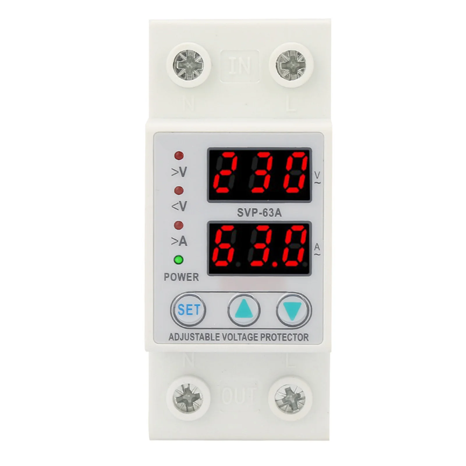 Current Double LED Display Single Phase Adjustable Voltage Current ...