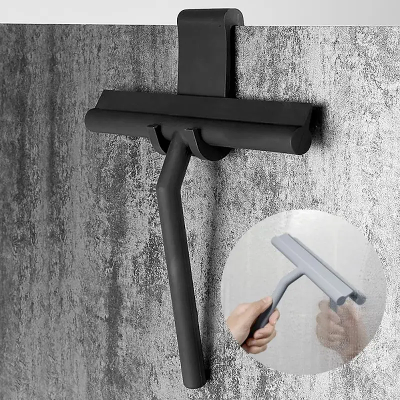 Shower-Squeegee-Glass-Clean-Scraper-Washing-Wiper-Hanger-With-Long ...