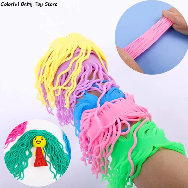 Simulation Ramen Noodles Elastic Pull Rope Fidget Toy TPR Soft Anti ...