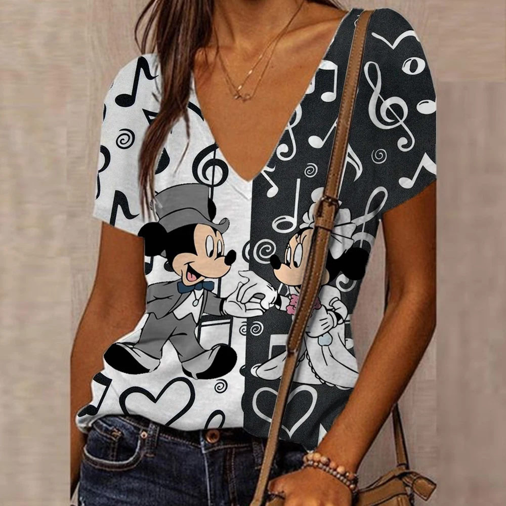 Camisetas-con-estampado-de-Disney-para-mujer-ropa-de-moda-de-Mickey ...