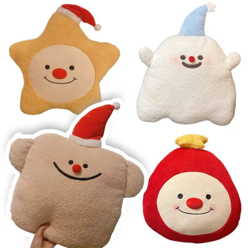 Funny-Christmas-Little-Ghost-Throw-Pillow-Star-Doll-Cushion-Girl ...