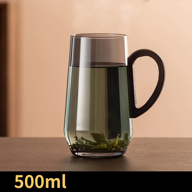 GIANXI-500ML-Wooden-Handle-Coffee-Mug-Household-Transparent-Kitchen ...