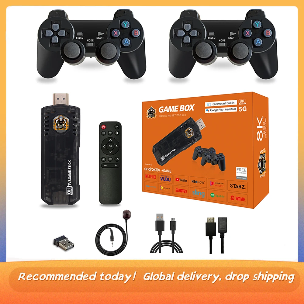 2023-New-Retro-Video-Game-Console-X8-4K-Game-Stick-64G-10000Games ...