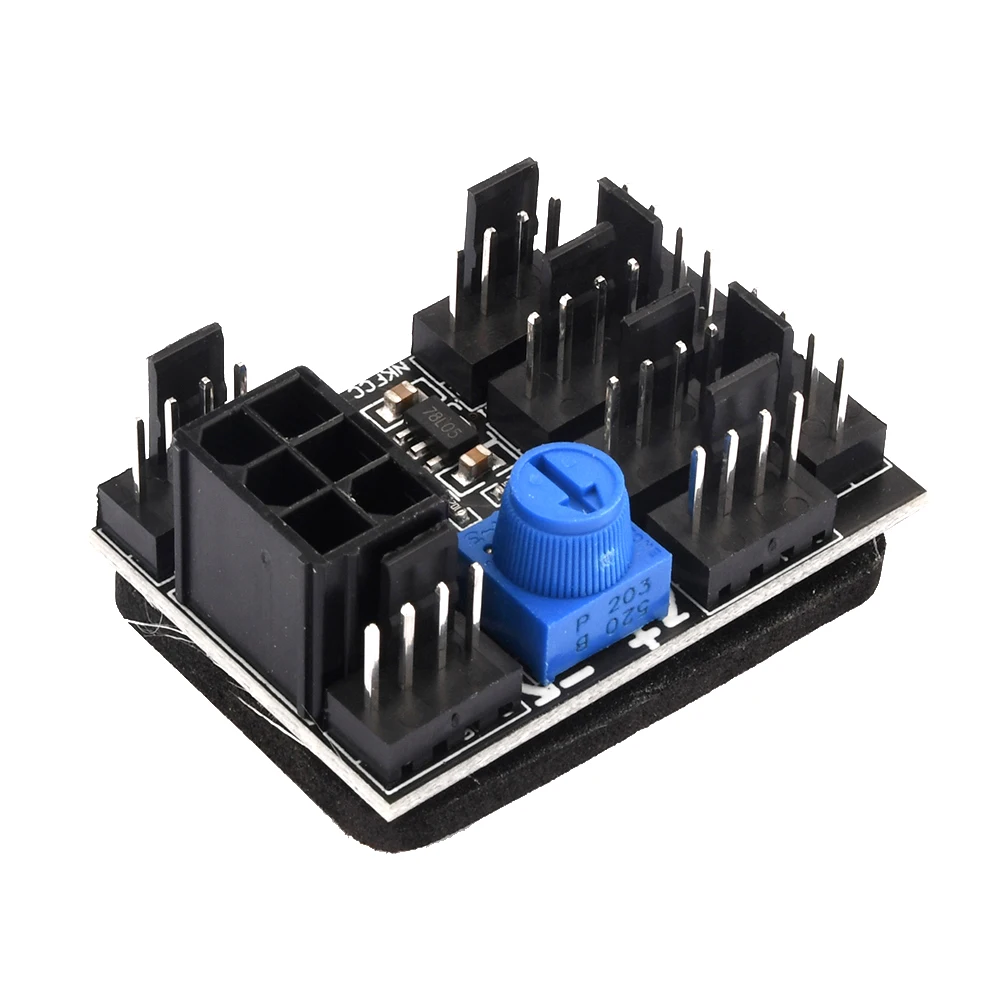 High-Power-Computer-Case-Cooling-Fan-Speed-Controller-12V-6Pin-to-3 ...