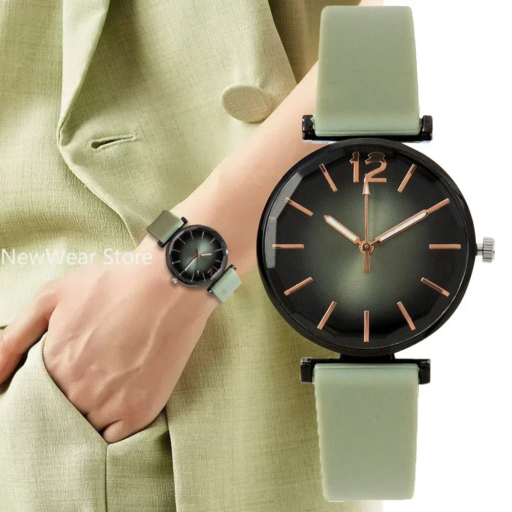 Fashion Ladies Sports Simple Black Dial Quartz Watch Casual Hot Sale ...