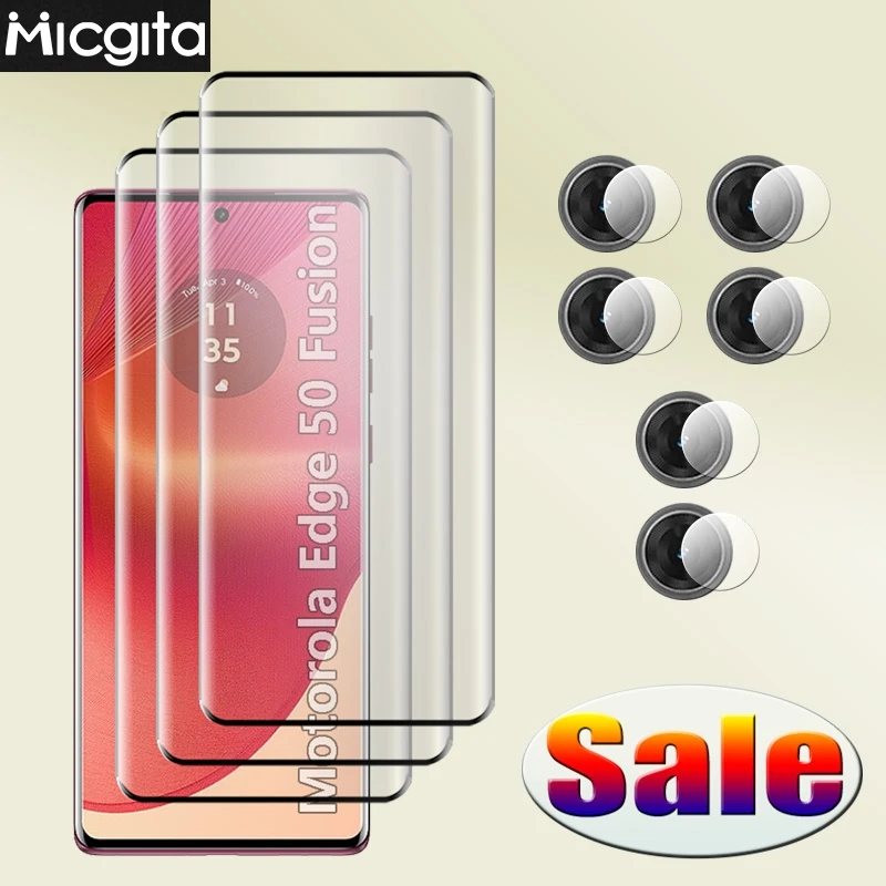 6in1-For-Motorola-Edge-50-Fusion-Screen-Tempered-Glass-film-Shockproof ...