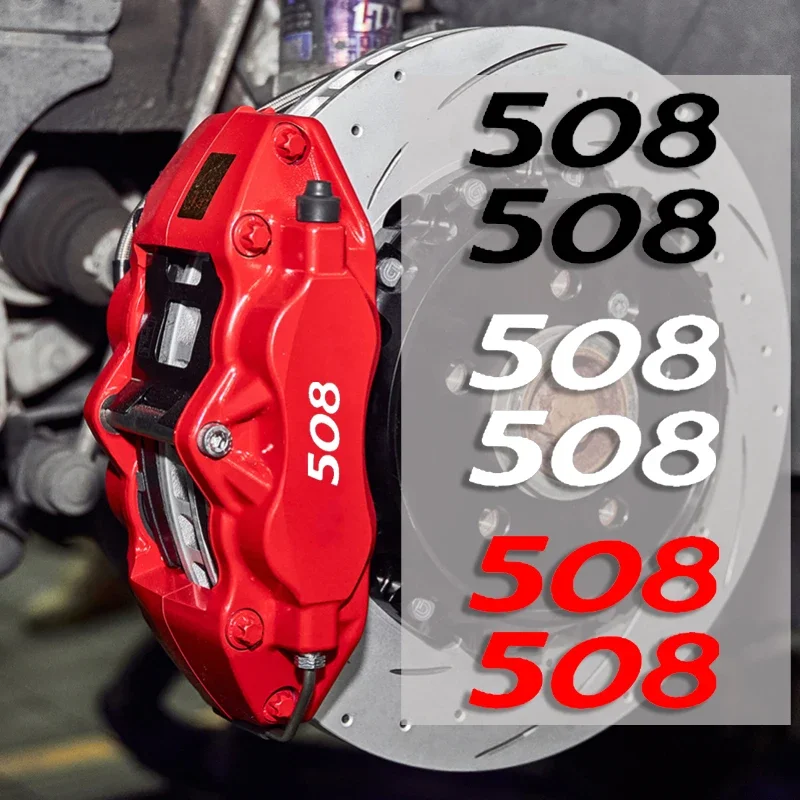 Car-Stickers-Wheel-Tire-Caliper-Modified-Decals-for-Peugeot-508-Logo ...
