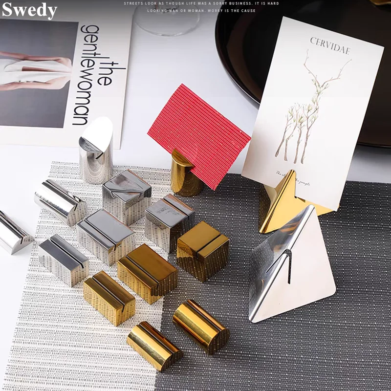 Metal-Wedding-Picture-Photo-Clip-Restaurant-Menu-Reception-Note-Paper ...