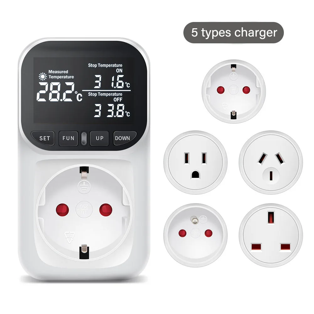 EU-US-UK-Plug-Thermometer-Digital-Temperature-Controller-Socket-Home ...