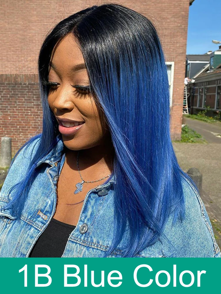 Black Blue Hair Ombre