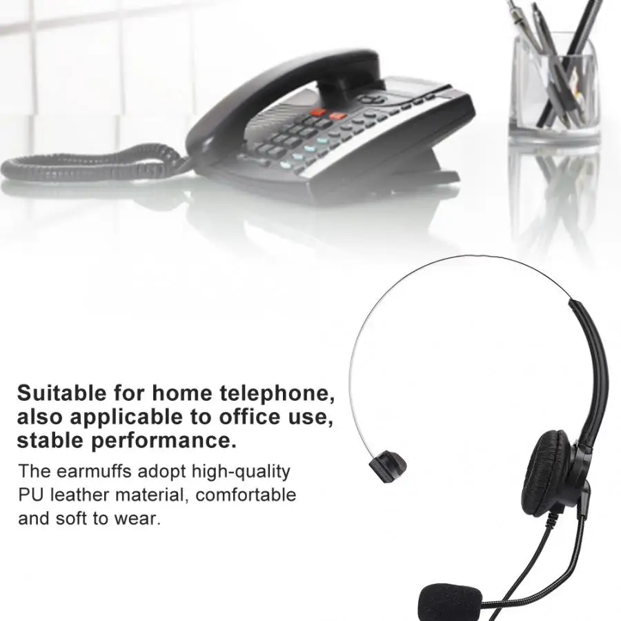 with Microphone Ear Hanging type Headset PhoneMono-ear Headset Wired ...